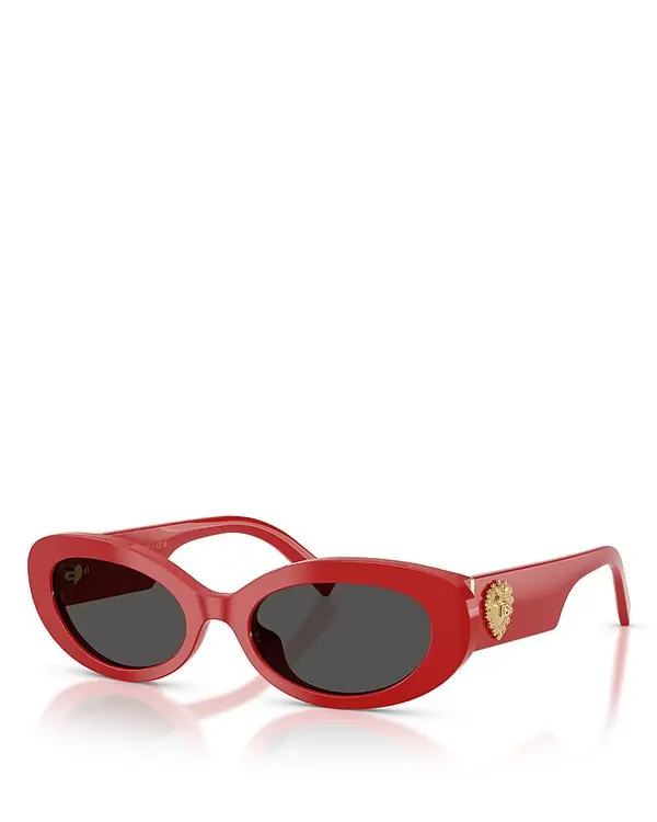 Dolce & Gabbana Oval Sunglasses, 53mm - Red