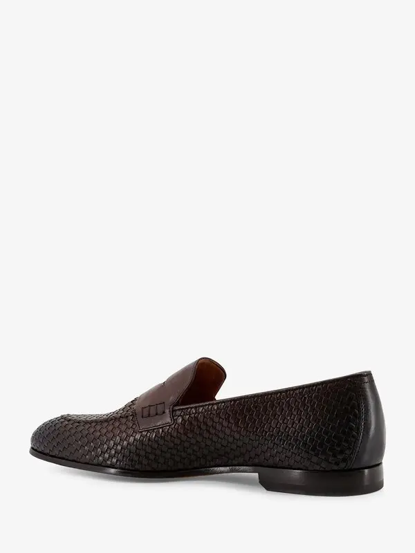 DOUCAL'S Braidy Leather Loafers