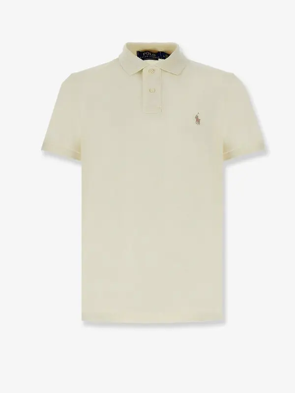 Polo Ralph Lauren Cotton Polo Shirt With Embroidered Logo On The Front - White
