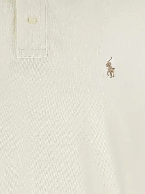 Polo Ralph Lauren Cotton Polo Shirt With Embroidered Logo On The Front - White