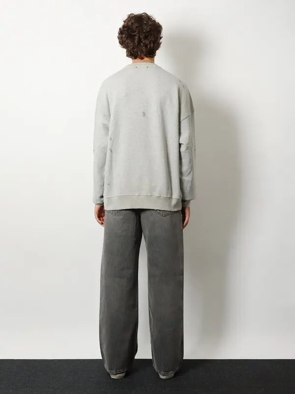 GOLDEN GOOSE Cotton Sweatshirt With Print On The Front - Grey