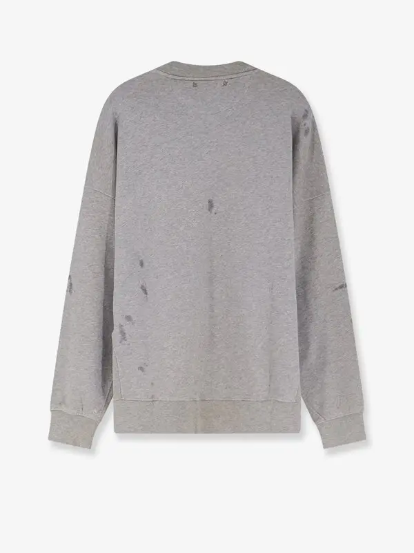 GOLDEN GOOSE Cotton Sweatshirt With Print On The Front - Grey