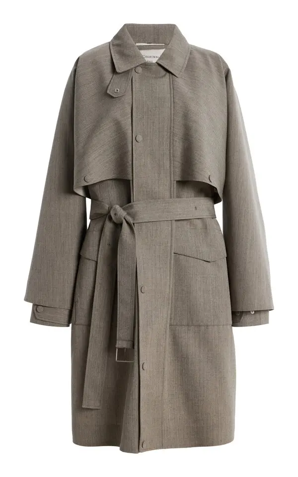 Calvin Klein Beca Wool Coat - Grey