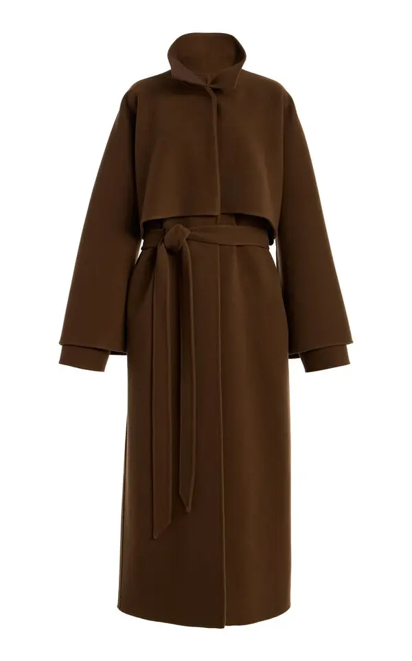 Calvin Klein Cira Oversized Wool Coat - Brown