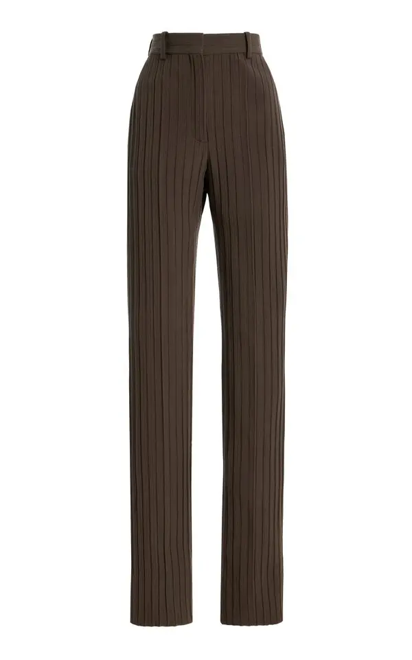 Calvin Klein Juniper Striped Wool Pants - Taupe