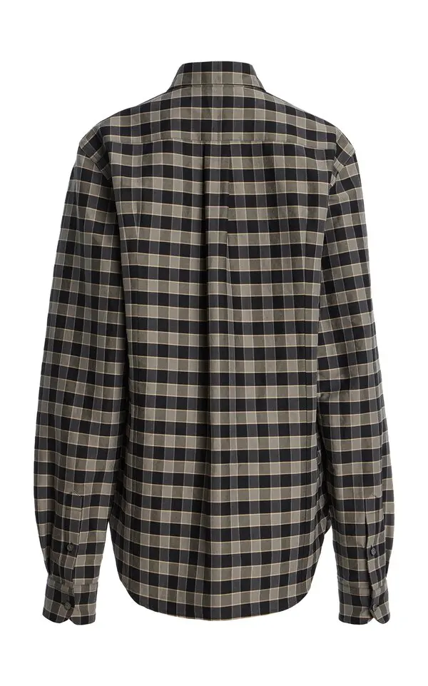 Calvin Klein Alba Checked Cotton-silk Shirt