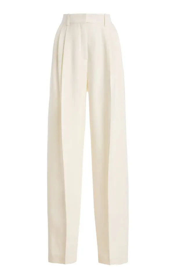 Calvin Klein Cora Relaxed Satin Pants - Off-white
