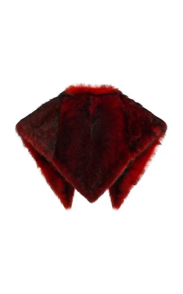 Calvin Klein Geneviève Two-tone Shearling Scarf