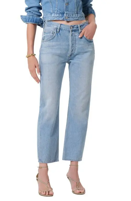 Citizens Of Humanity Winslow High Waist Ankle Boyfriend Jeans - Ritual Light Indigo