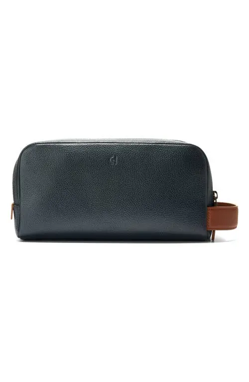 Cole Haan Damon Leather Dopp Kit - Navy Blazer/new British Tan