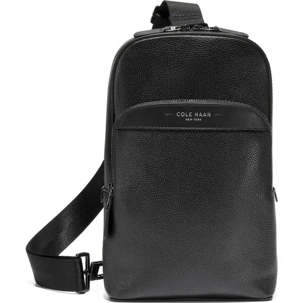 Cole Haan Damon Leather Sling Bag - Black