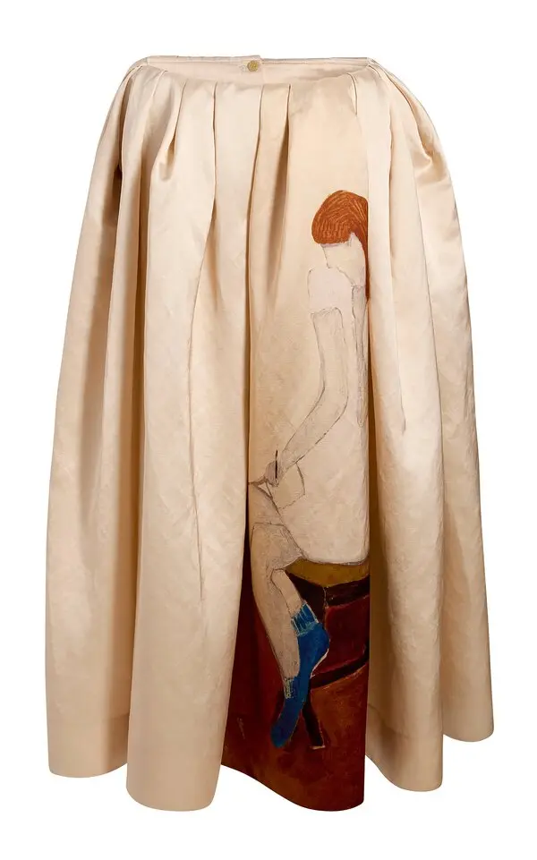 Khaite Crushed Satin Maxi Skirt