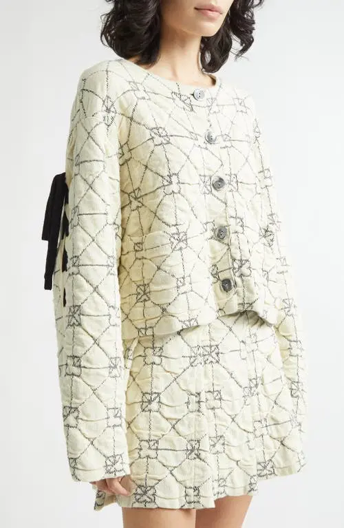 YANYAN June Boxy Jacquard Cardigan