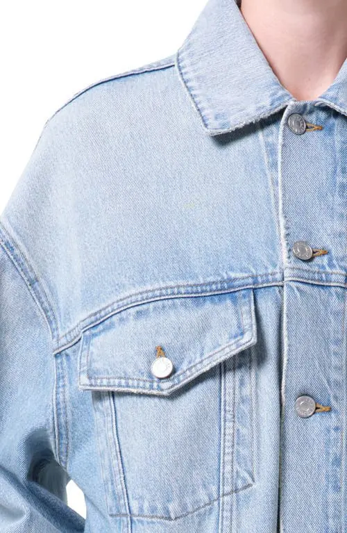 AGOLDE Evin Oversize Denim Trucker Jacket - Scroll Lt Ind