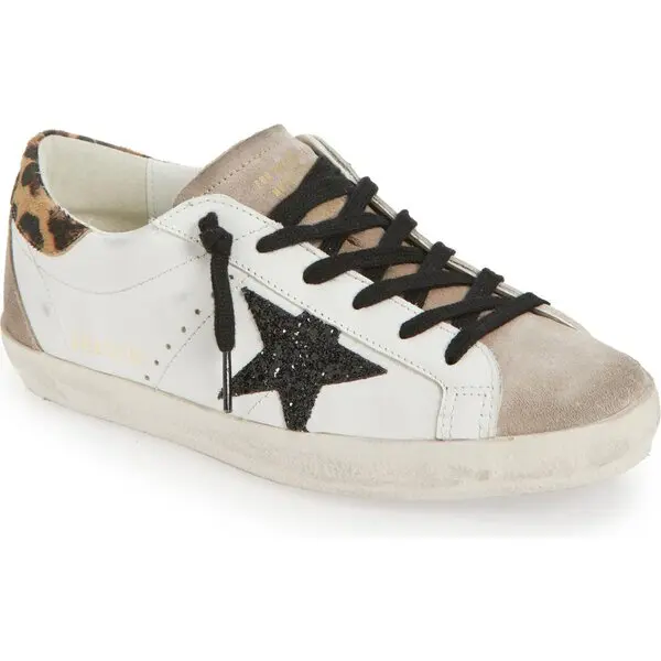 GOLDEN GOOSE Super Star Sneaker - White/black/beige/leopard
