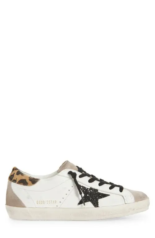 GOLDEN GOOSE Super Star Low-top Sneaker - White/black/beige/leopard
