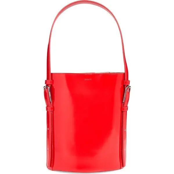 Coperni Ergonomic Leather Bucket Bag - Red Red