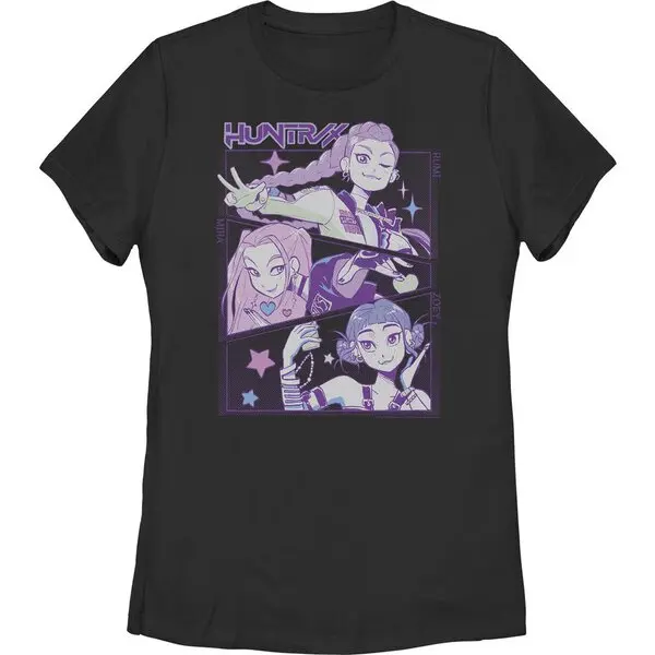 KPOP DEMON HUNTERS Huntrix Group Panels Graphic T-shirt