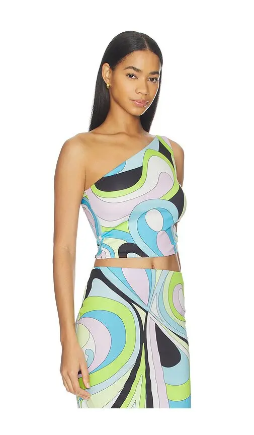 CIN CIN One-shoulder Cropped Top With Ruching