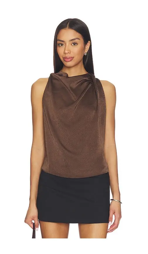 Heartloom Remonia Top In Brown - Espresso