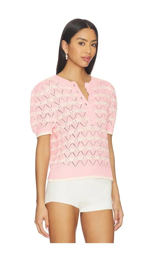Heartloom Verano Top In Pink,white