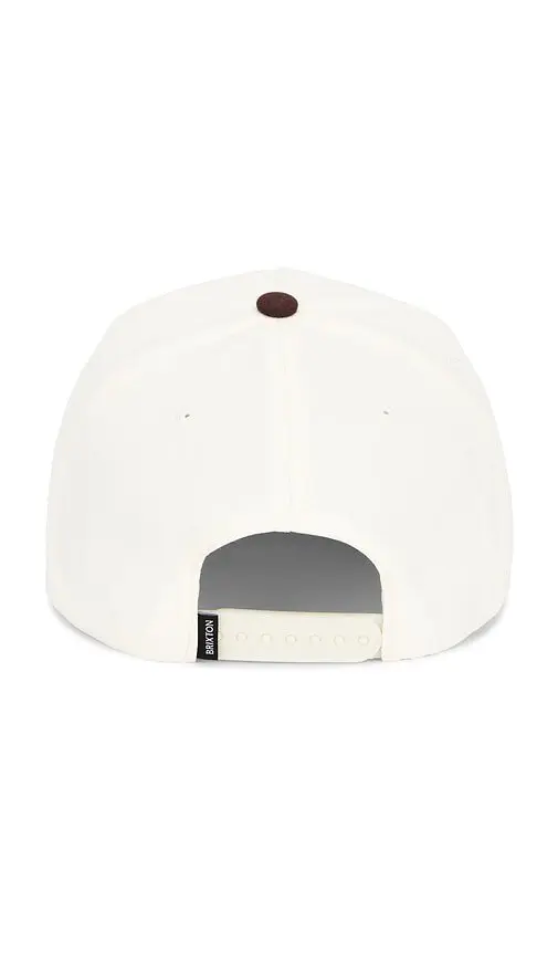 Brixton Forget The Cowboy Netplus Snapback Hat In Cream,brown