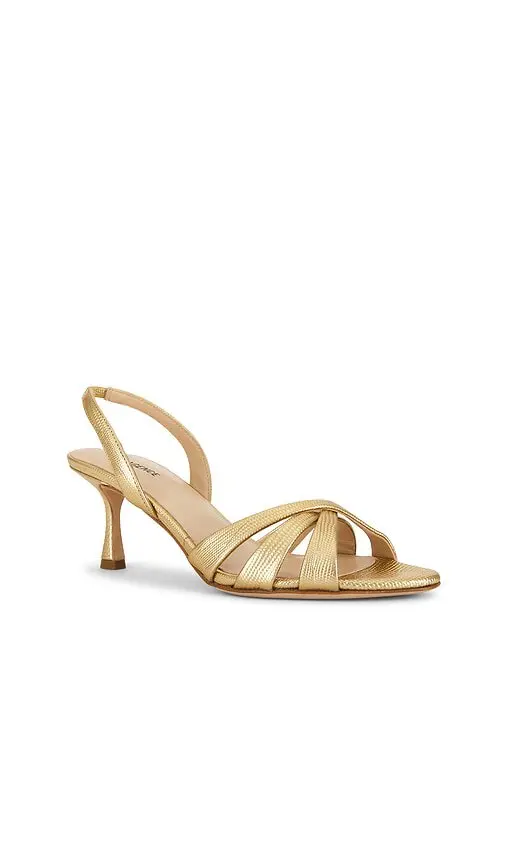 L'Agence Colwill Ii Slingback Heel - Gold Lizard