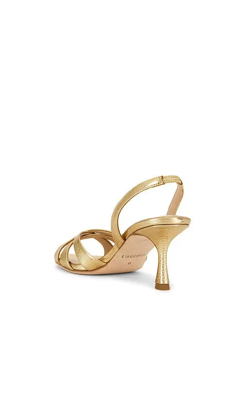 L'Agence Colwill Ii Slingback Heel - Gold Lizard