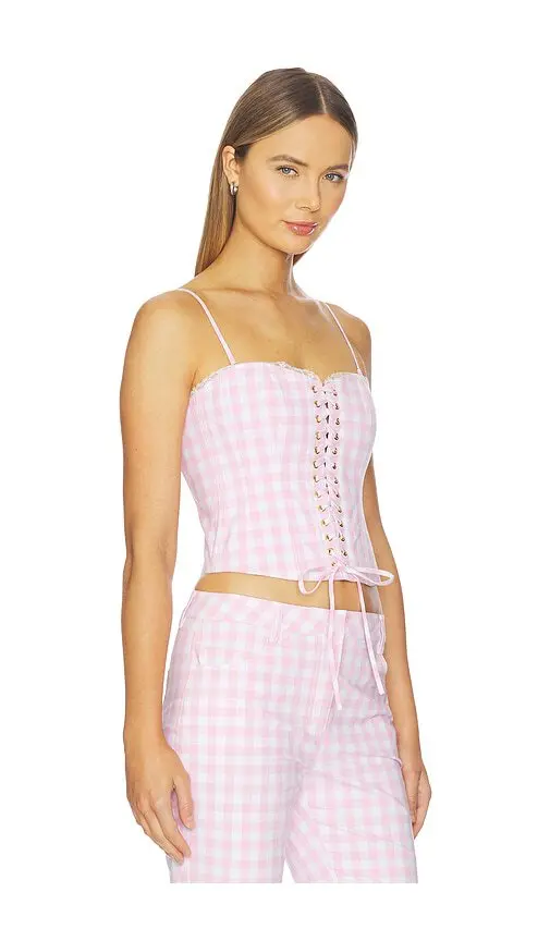 LoveShackFancy Bensen Bustier In Pink