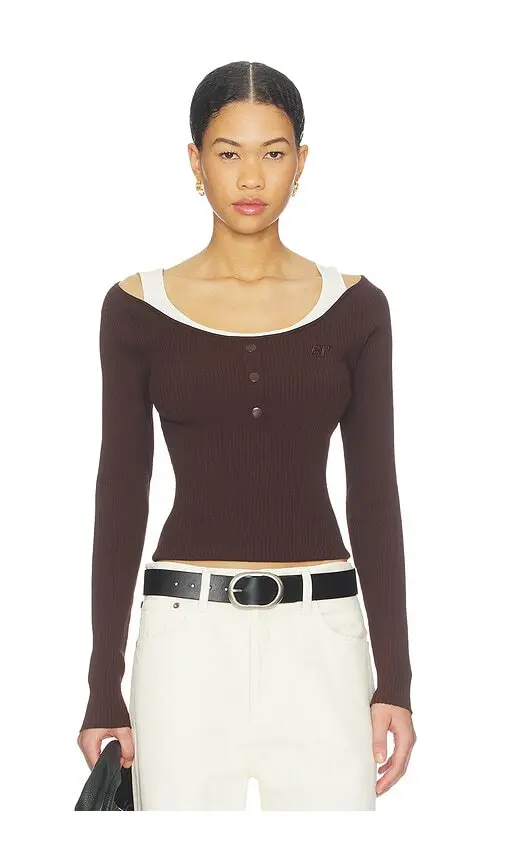 Baum Und Pferdgarten Clary Top In Brown - Hot Fudge