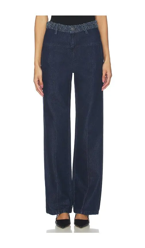 FAVORITE DAUGHTER The Leave An Impression Trouser In Blue - Marfa