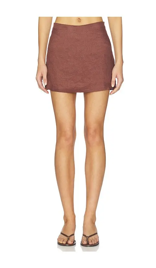 L*Space Venice Skort In Brown - Cafe