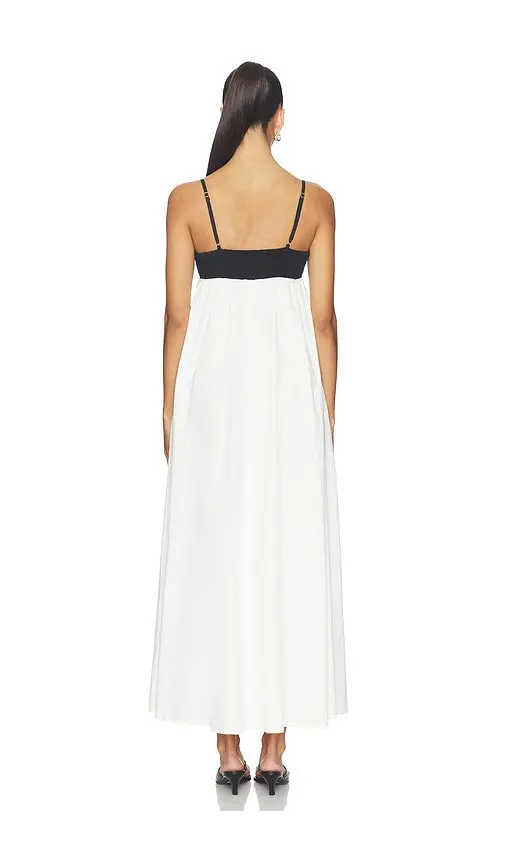 L*Space Raveena Dress In White - Black & Cream