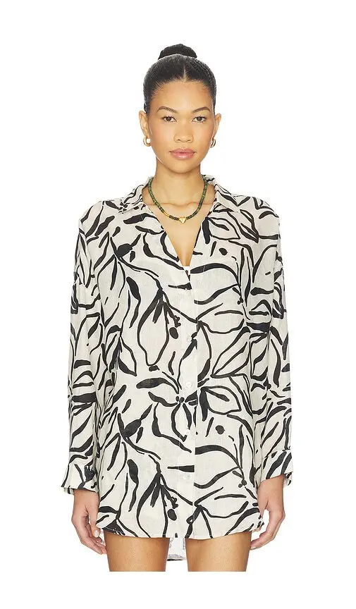 L*Space Rio Tunic Top In Black,white