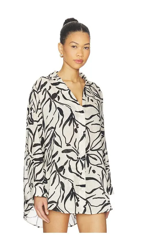 L*Space Rio Tunic Top In Black,white