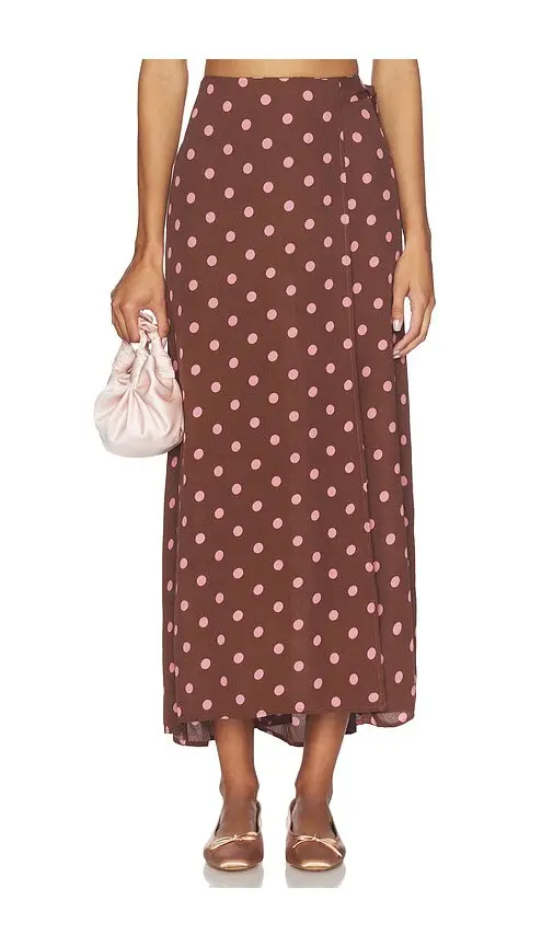 L*Space Ever Wrap Skirt In Brown