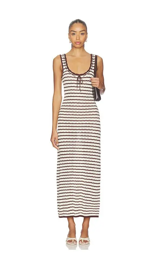L*Space Rosalie Maxi Dress In Brown - Cafe & Cream