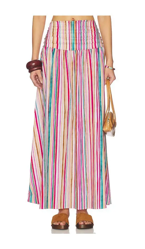 Peixoto Rowan Midi Skirt In Pink,tan - The Cape