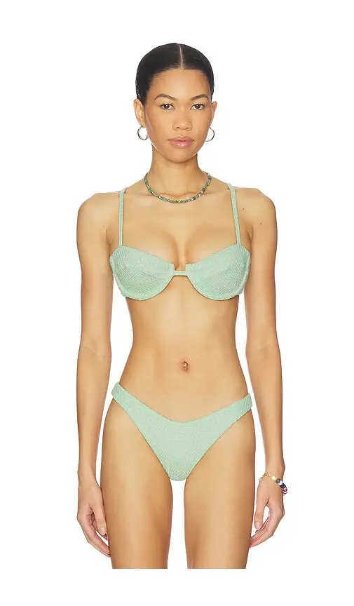 Peixoto Lara Bikini Top In Mint - Palma Queen