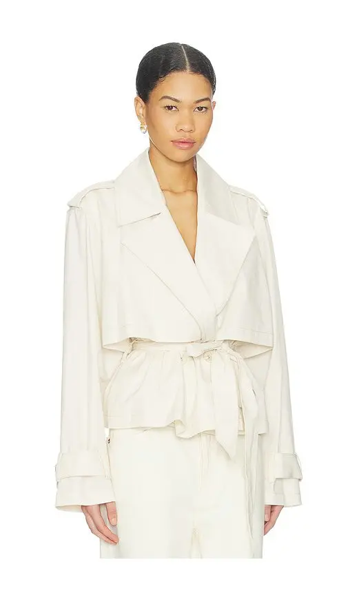 Joe's Jeans The Liz Cropped Trench Coat - Ecru