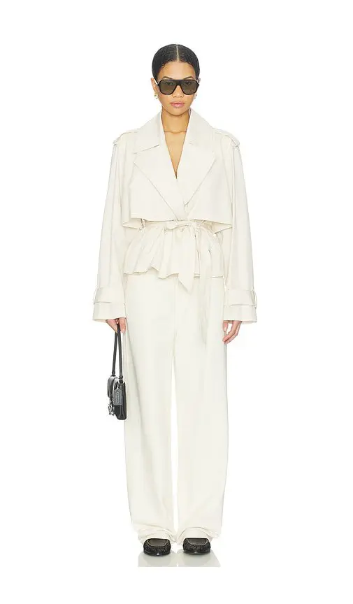 Joe's Jeans The Liz Cropped Trench Coat - Ecru
