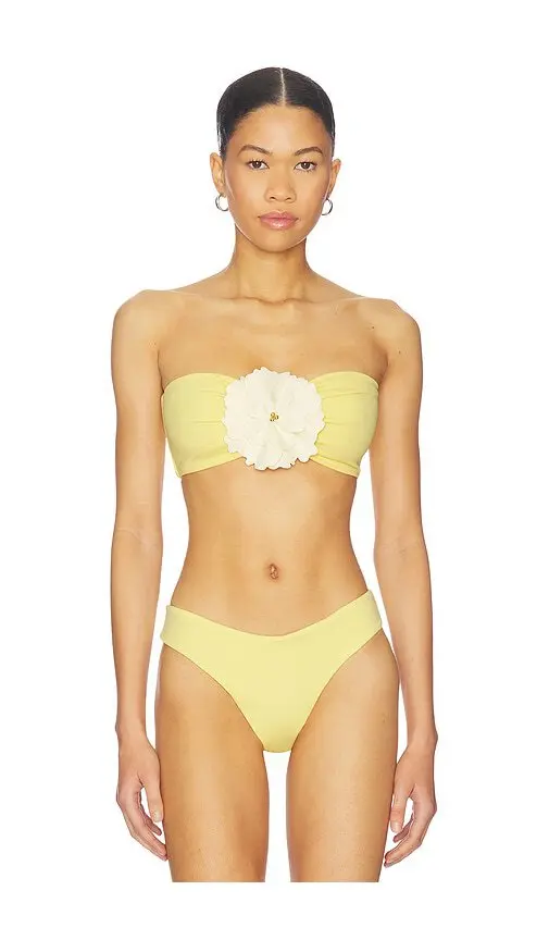 BAHIA MARIA Maia Bikini Top In Yellow - Butter
