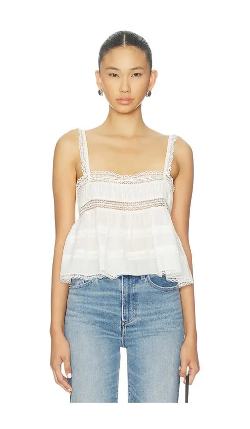 Free People Darling Dreams Cami In Ivory - Clean Ivory