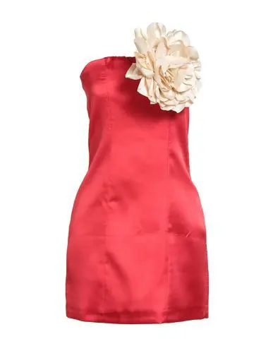 VICOLO Satin Mini Dress - Red