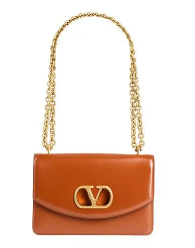 Valentino Garavani Shoulder Bag Tan Leather - Brown