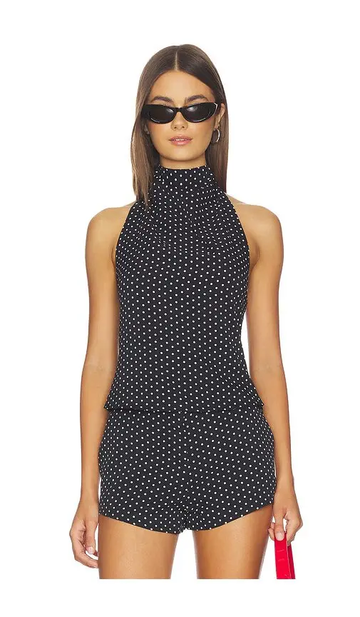 NAKEDVICE The Mya Spot Top - Black