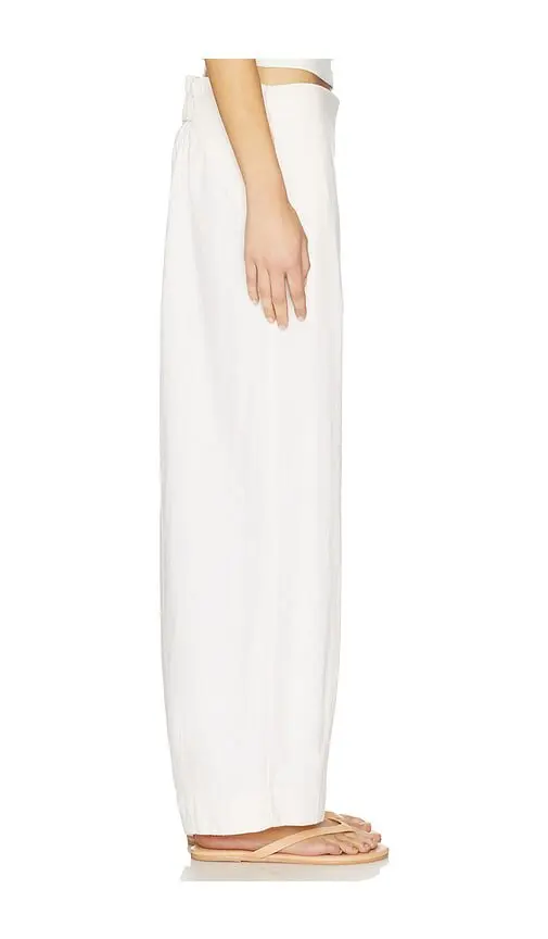Free People Cotton Linen Pant - Ivory