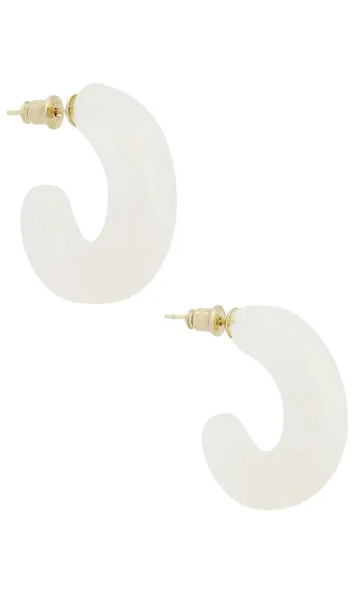 CASA CLARA Acacia Hoop Earrings - White