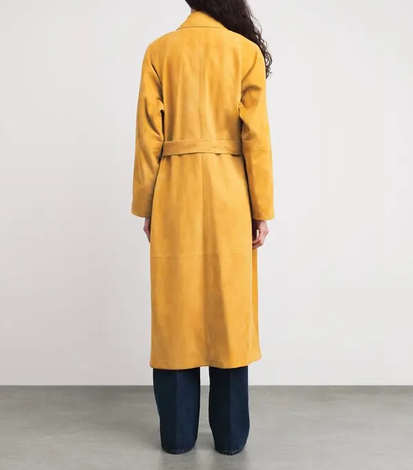 RETORI Suede Scarf Trench Coat