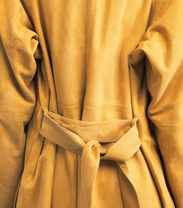 RETORI Suede Scarf Trench Coat